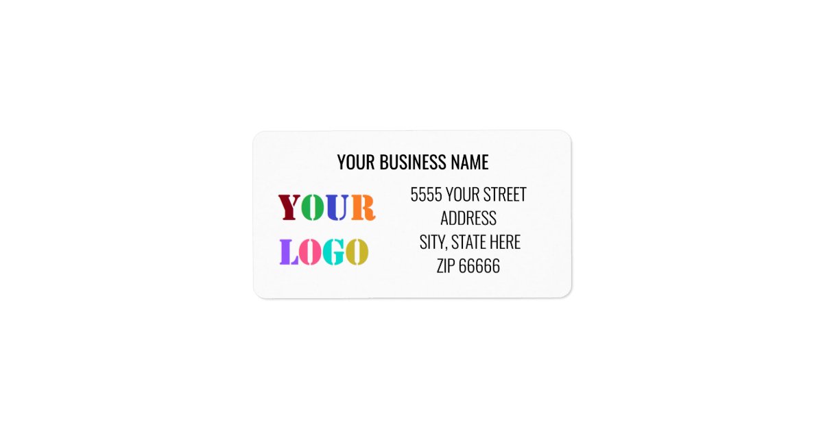 Company Logo Name Address Your Business Labels | Zazzle