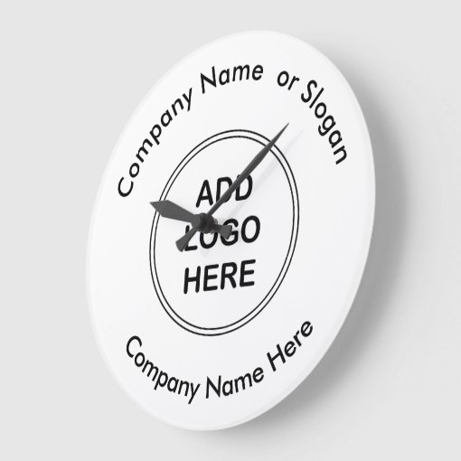 Company Logo Office Clocks | Zazzle