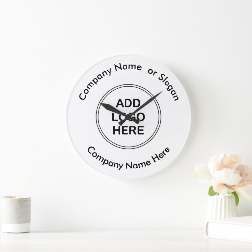 Company Logo Office Clocks | Zazzle