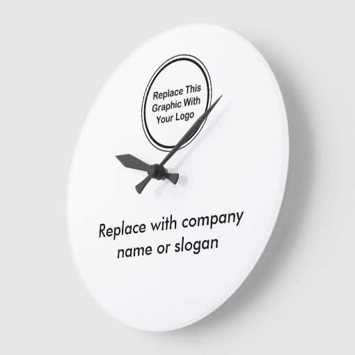 Company Logo Office Wall Clocks | Zazzle