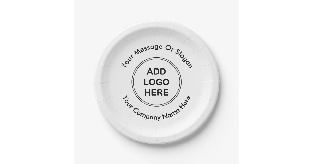 Company Logo Paper Party Plates | Zazzle