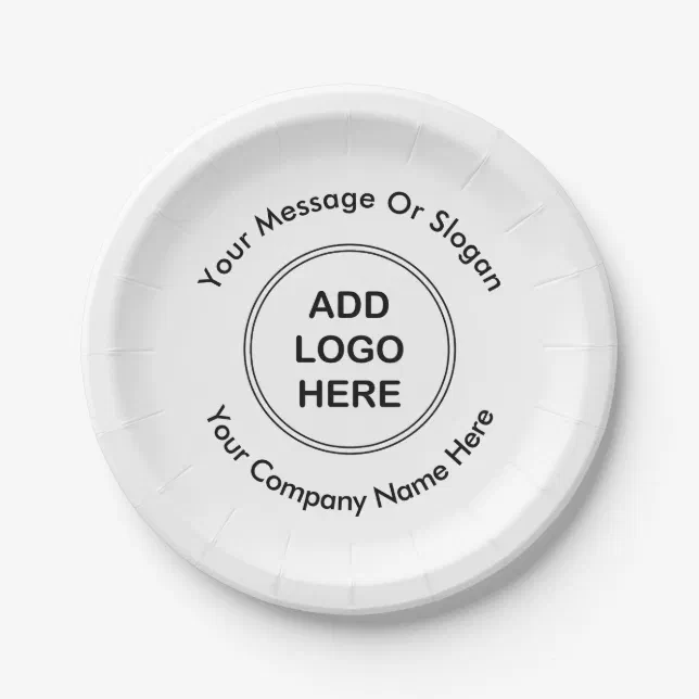Company Logo Paper Party Plates | Zazzle