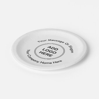 Company Logo Paper Party Plates | Zazzle