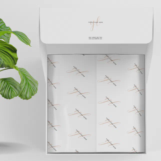 Company Logo Personalized Business Packaging Tissue Paper | Zazzle