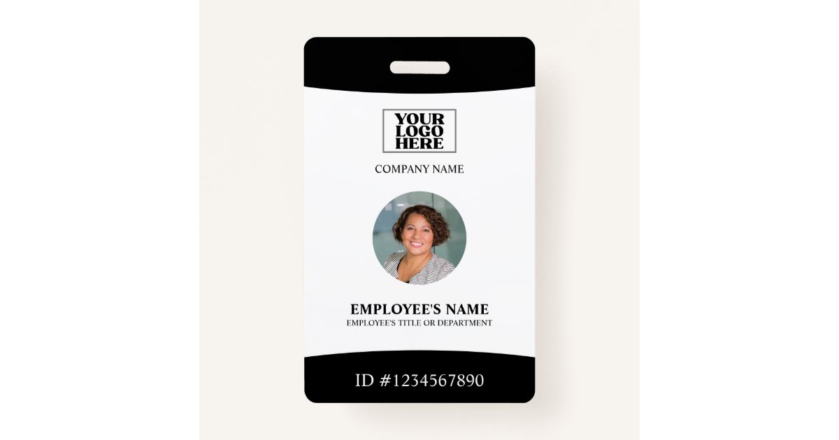 Company Logo Photo Employee Badge | Zazzle