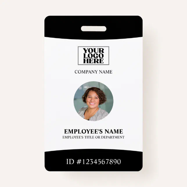 Company Logo Photo Employee Badge | Zazzle