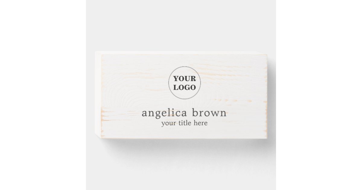 Company Logo Promotional Wooden Box Sign | Zazzle