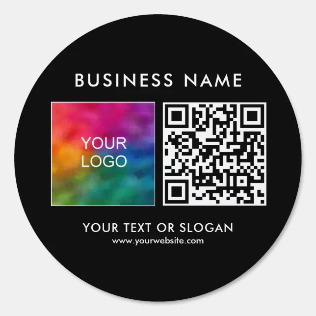 Company Logo QR Code Circle Outdoor Template Yard Sign | Zazzle