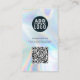 Company Logo QR Code Employee Photo Holographic Business Card | Zazzle
