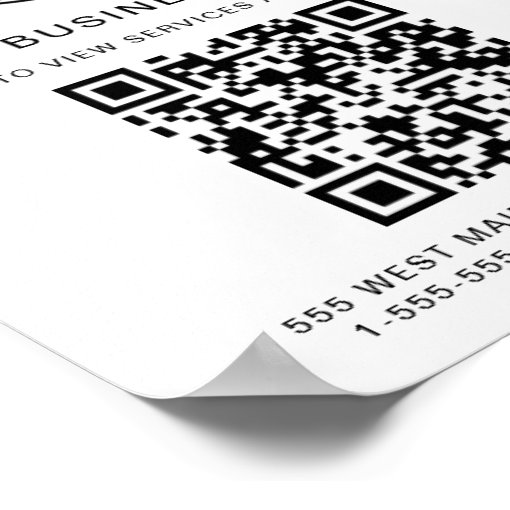 Company Logo QR Code Poster | Zazzle