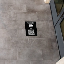 Company Logo QR Code Scan Promotion Custom Floor Decals | Zazzle