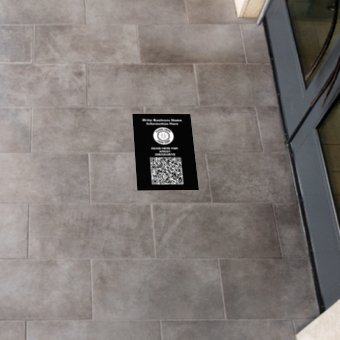 Company Logo QR Code Scan Promotion Custom Floor Decals | Zazzle