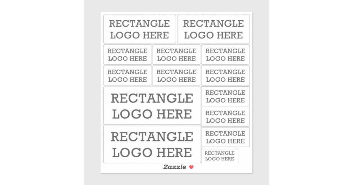 Company Logo | Rectangle Shape Easy Upload Sticker | Zazzle