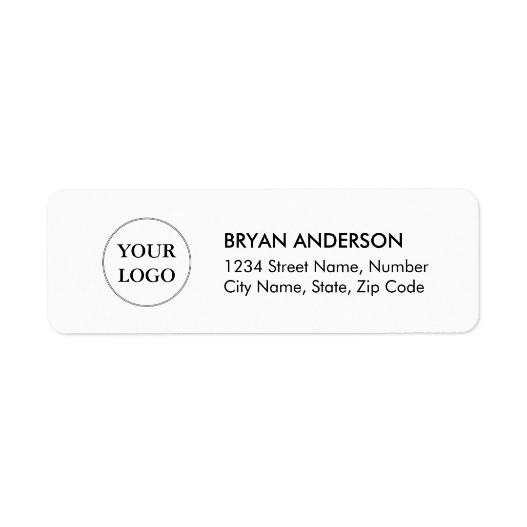 Company Logo Return Address Label | Zazzle