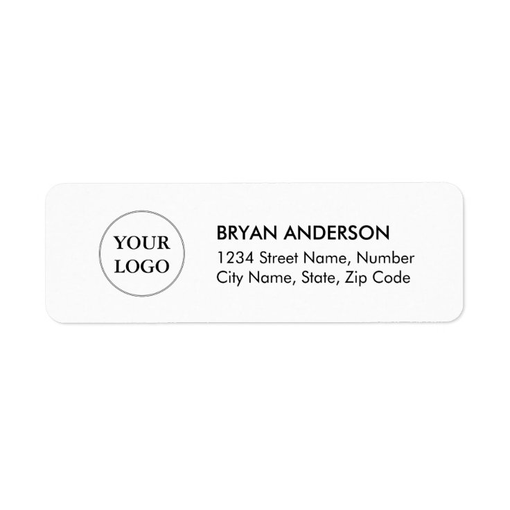 Company Logo Return Address Label | Zazzle