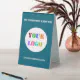 Company Logo Text Business Tabletop Sign Template | Zazzle