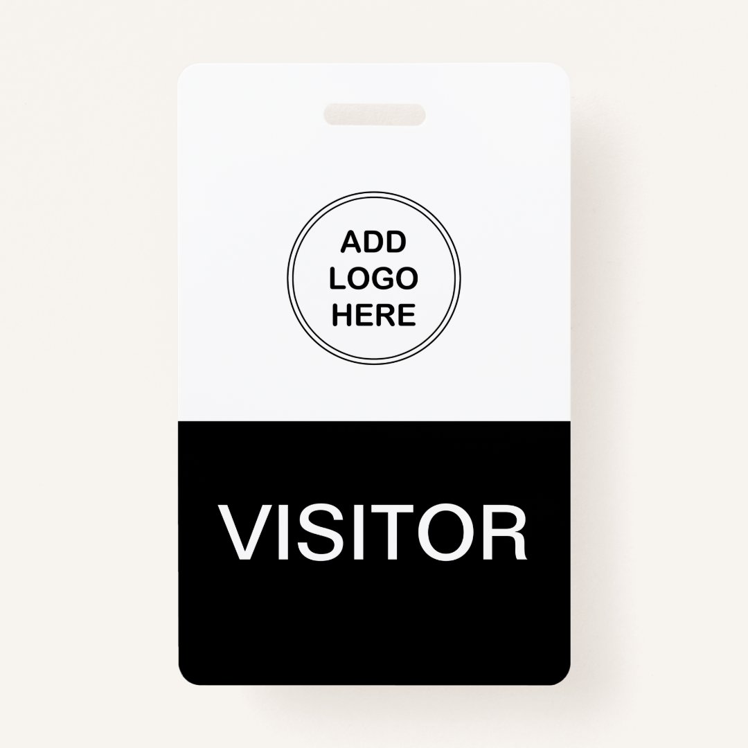 Company Logo Visitor Badge | Zazzle