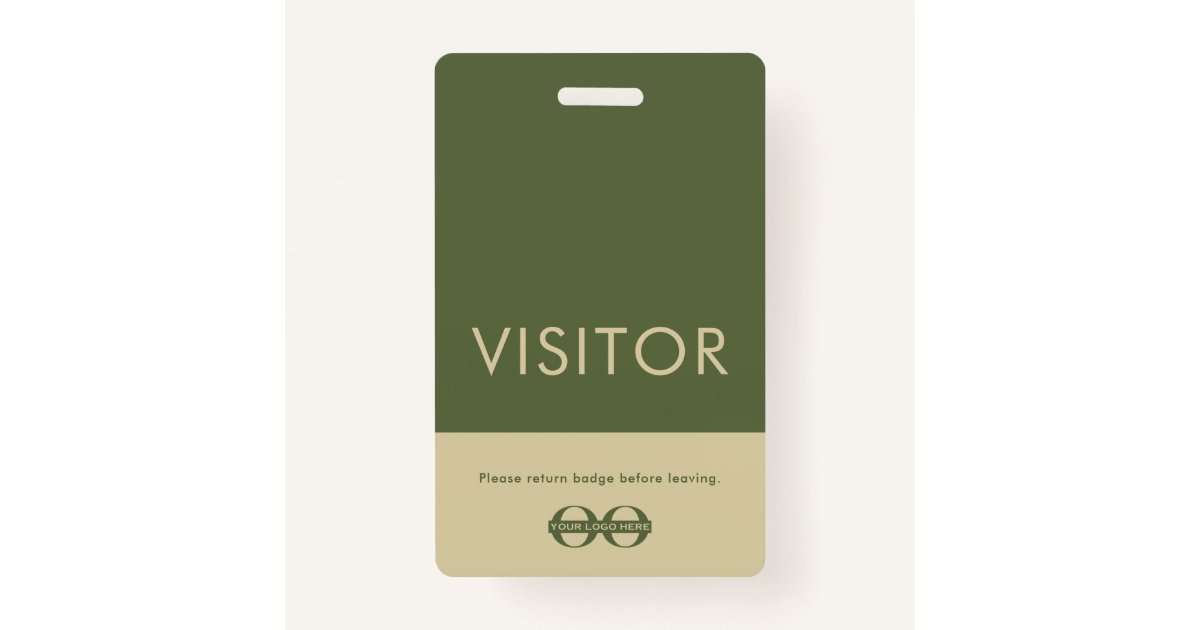 Company Logo Visitor Badge | Zazzle