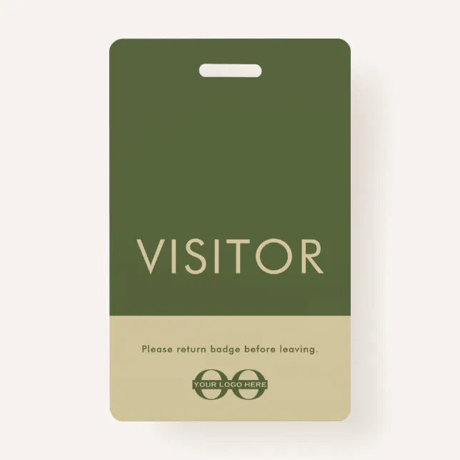 Company Logo Visitor Badge | Zazzle