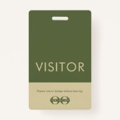 Company Logo Visitor Badge | Zazzle