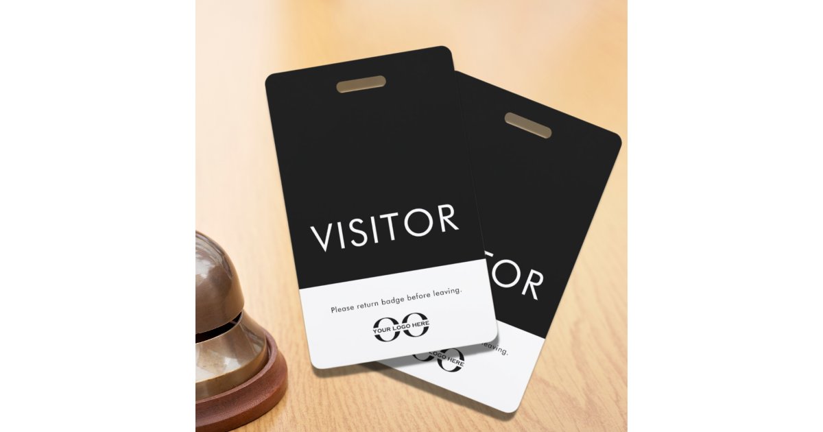 Company Logo Visitor Badge | Zazzle