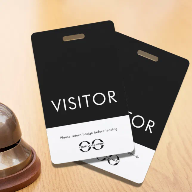 Company Logo Visitor Badge | Zazzle