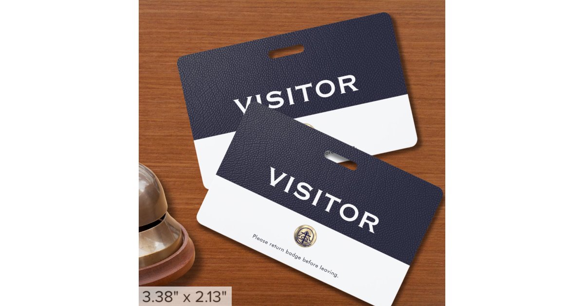 Company Logo Visitor Badge | Zazzle