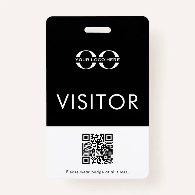 Company Logo Visitor Badge | Zazzle