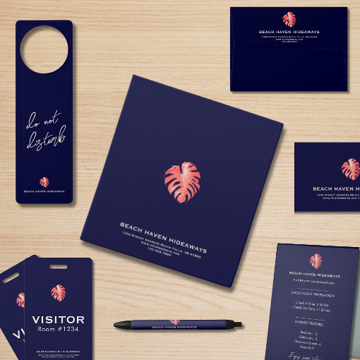 Company Logo Visitor Badge Hotel Resort Zazzle