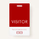 Company Logo Visitor Badge Red | Zazzle
