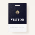 Company Logo Visitor Badge Return Request | Zazzle