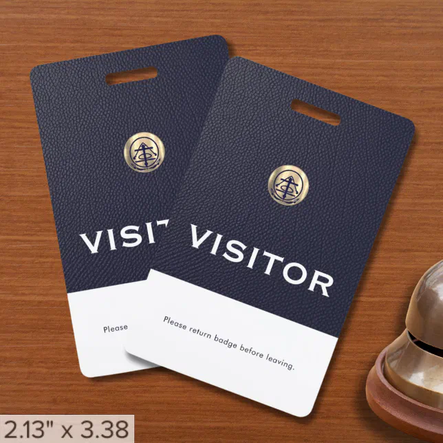 Company Logo Visitor Badge Return Request | Zazzle