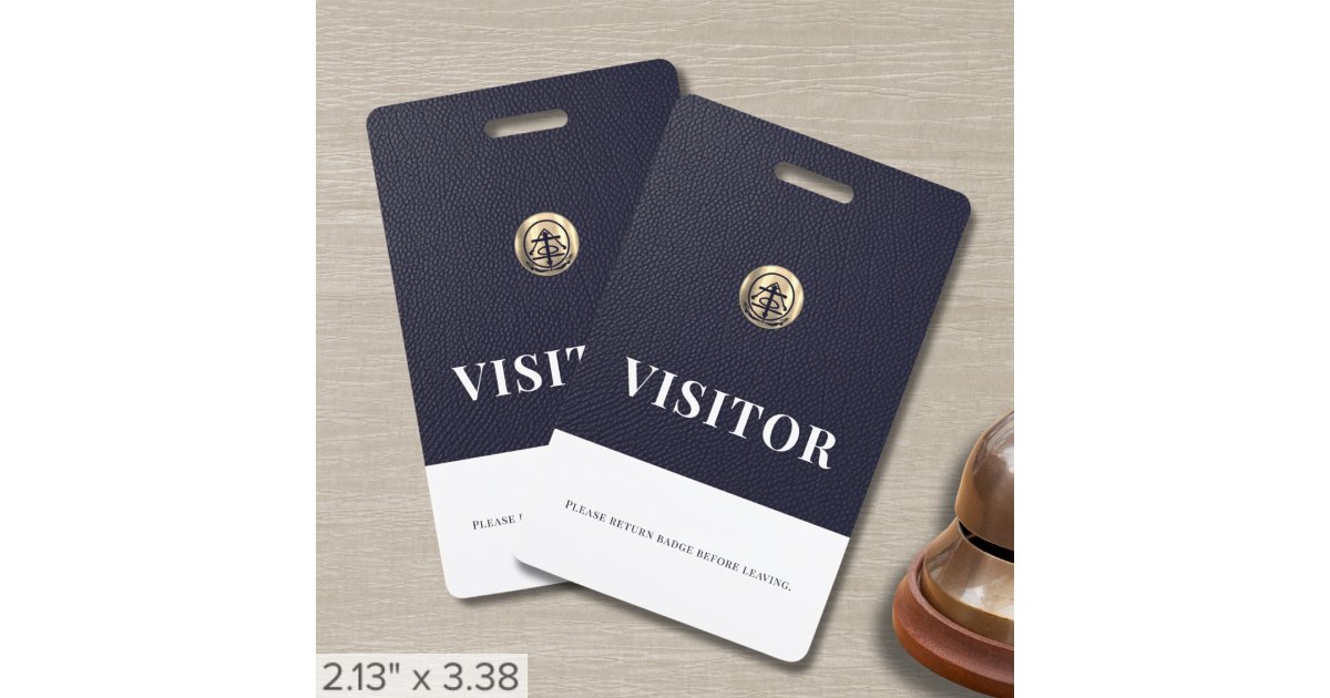 Company Logo Visitor Badge Return Request | Zazzle