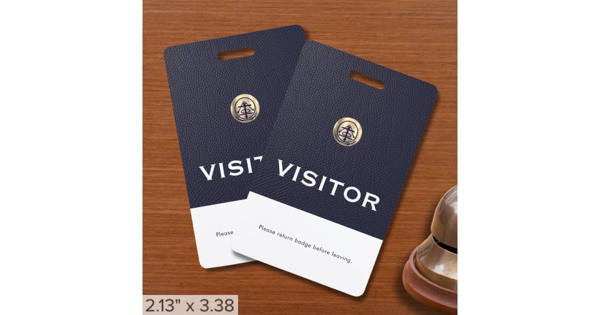 Company Logo Visitor Badge Return Request | Zazzle