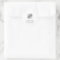 Company Logo With Business Slogan Classic Round Sticker | Zazzle