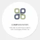 Company Logo With Business Slogan Classic Round Sticker | Zazzle