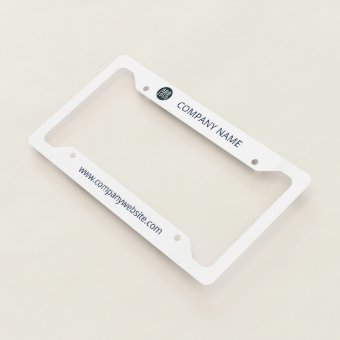 Company Logo with Name and Website License Plate Frame | Zazzle