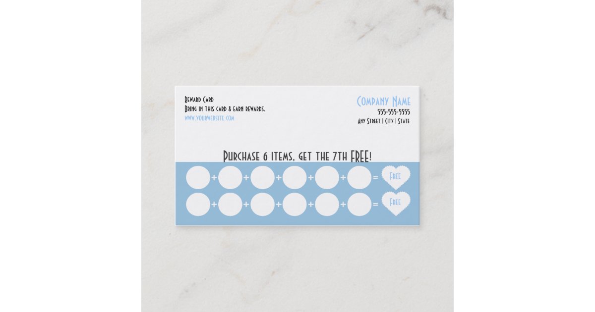 Company Loyalty Business Card Punch Card | Zazzle