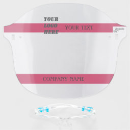Company Name,Add Your Logo,Your Text Face Shield | Zazzle