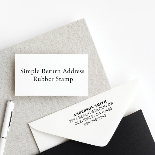 Company Name and Business Return Address Self-inking Stamp | Zazzle