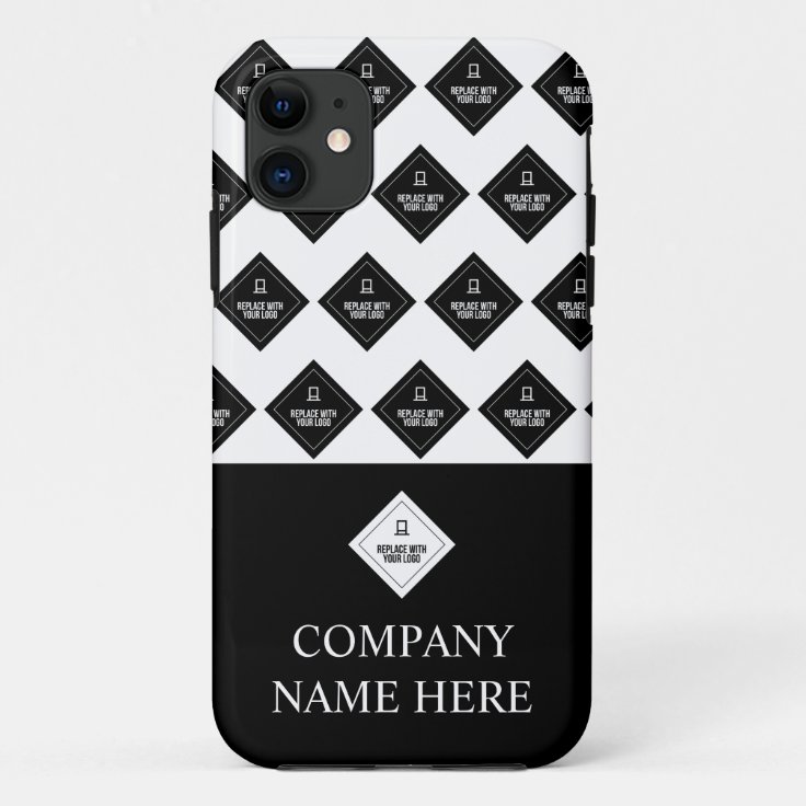 Company Name & Logo Pattern Case-Mate iPhone Case | Zazzle