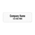 Company Name Phone Number Product Label Template | Zazzle