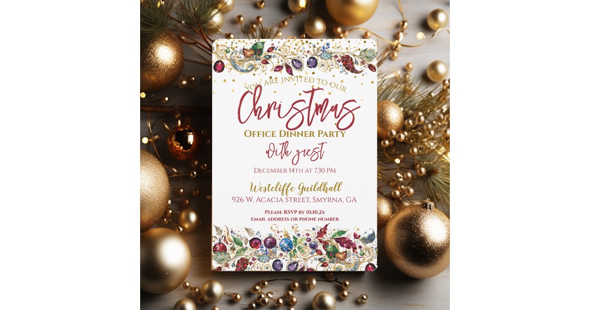 Company Office Christmas Party Invitation | Zazzle