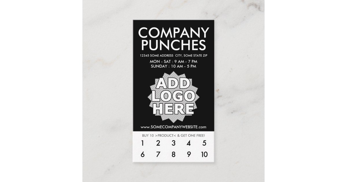company punch card | Zazzle