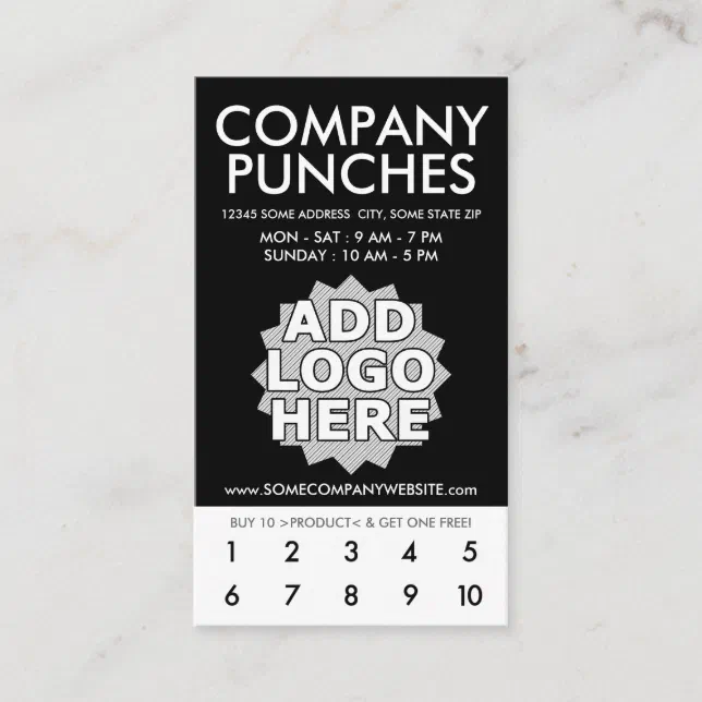 company punch card | Zazzle