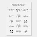 Company Sponsor Logos Elegant Event Backdrop Sign | Zazzle