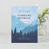 Company Team Retreat with Mountains Invitation | Zazzle