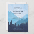 Company Team Retreat with Mountains Invitation | Zazzle