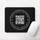 Company Website Link QR Code Black Promotional Mouse Pad | Zazzle