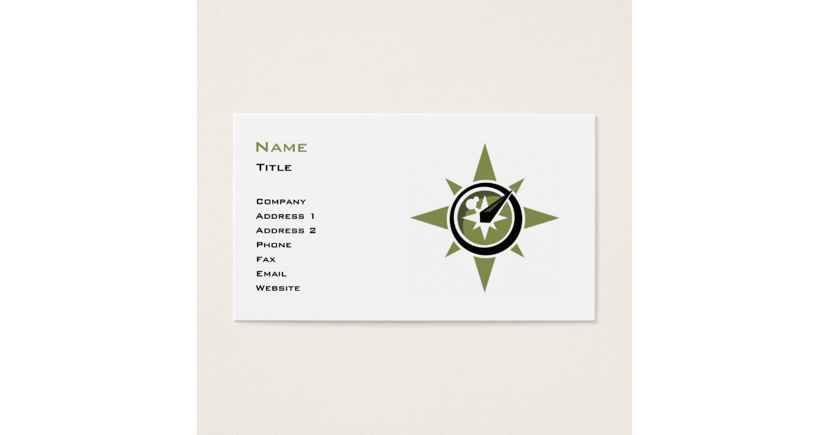 Compass Business Card Template | Zazzle